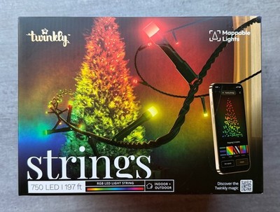 Twinkly Strings 750 RGB LED 197 ft. App Controlled Smart Lights Indoor ...
