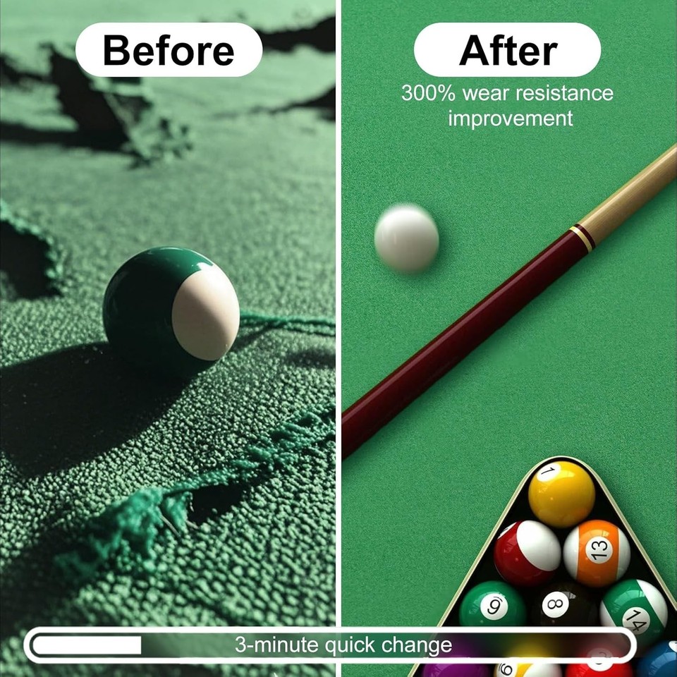Pool Table Felt and Bumper Kit Felt for Billiard Cloth with Pool Table ...