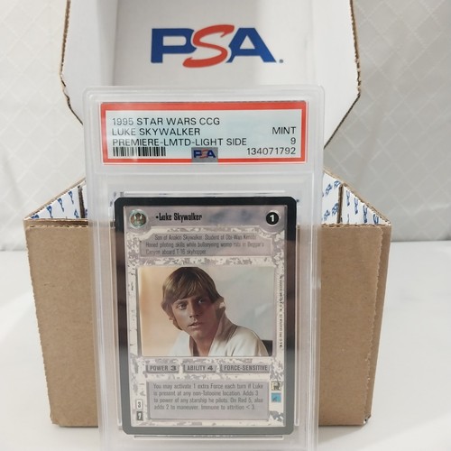 PSA 9 - Luke Skywalker - Premiere Limited - 1995 - Star Wars CCG - Mint ...