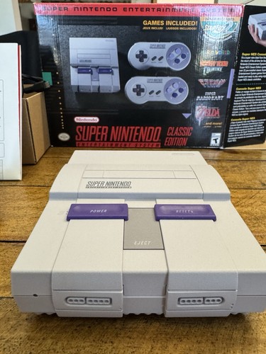 Super Nintendo Classic Mini Entertainment System SNES Included 21 Games ...