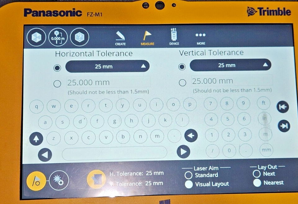 Panasonic Trimble Tablet w/ Field Link v.6.5 2.4ghz Lay Out for RTS773 ...