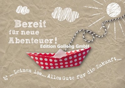 Grußkarte "Bereit für neue Abenteuer !" Abschied Kollege*12,5x18,5 ...