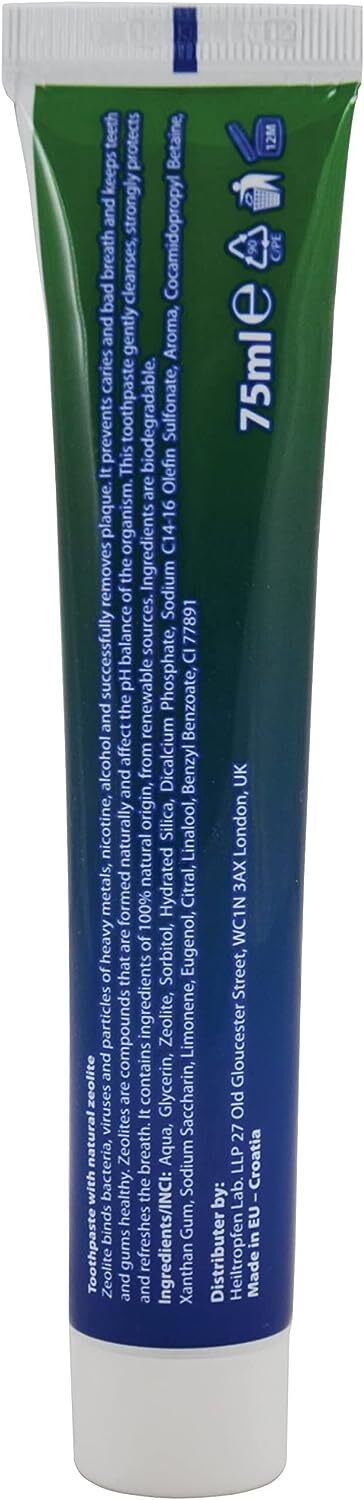 Zeolite Toothpaste 2.5 fl oz - 75 ml Fluor-Free 100 Natural Origin ...