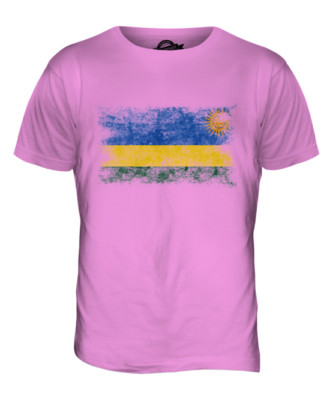 RWANDA DISTRESSED FLAG MENS T-SHIRT TOP RWANDAN SHIRT FOOTBALL JERSEY ...