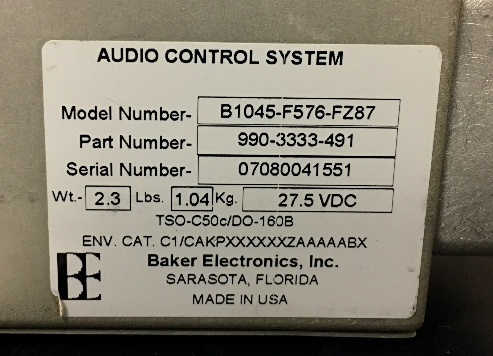 Audio Control System B1045-F576-FZ87 990-3333-491 Removed Working | eBay