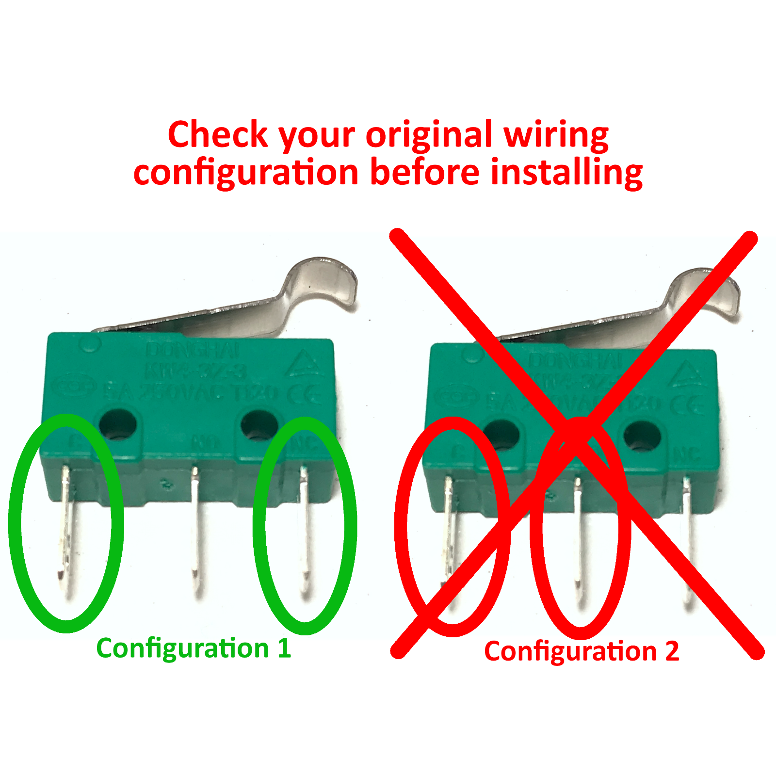 MICRO SWITCH for PCB Circuit Board for Shark NV501 NV500 N502 NV505 KW4 ...