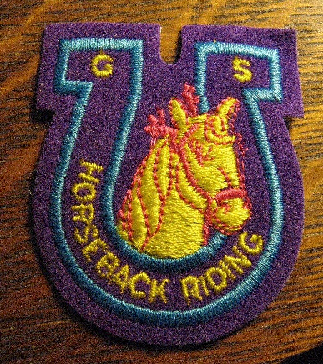GSA Horseshoe Patch - Girl Scouts Of America Horseback Riding Sewn ...