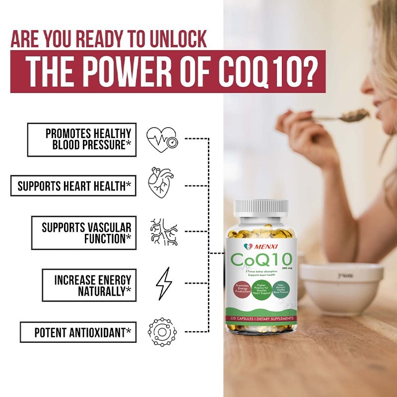 240 Capsules, Coq10 300mg Blood Pressure Heart Health Supplement High Absorption | eBay