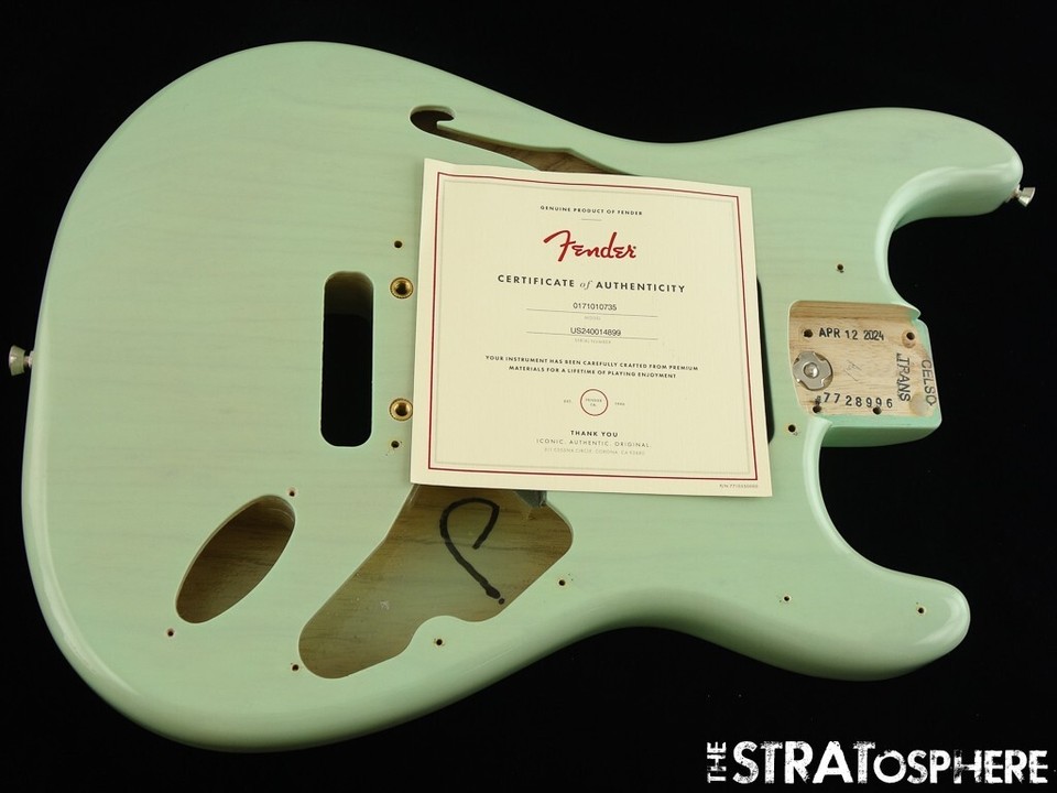 Fender FSR American Professional II Strat Thinline BODY Ash Trans Surf ...
