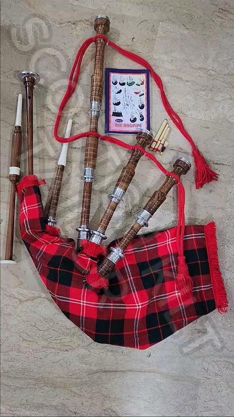 Highland Rosewood Bagpipe For Sale Natural Finish With Harris Family ...