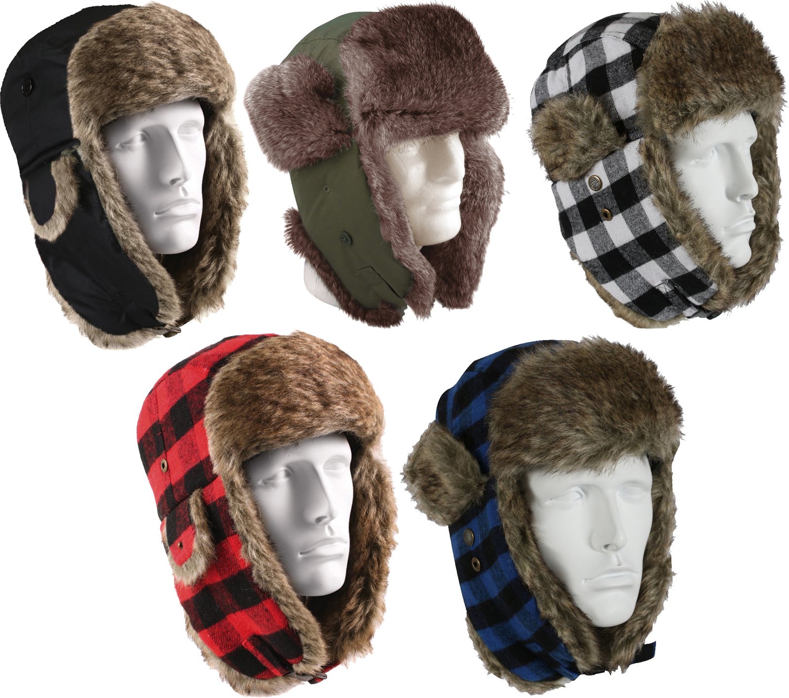 Aviator Fur Flyers Trapper Hat Warm Winter Cap with Ear Flaps | eBay