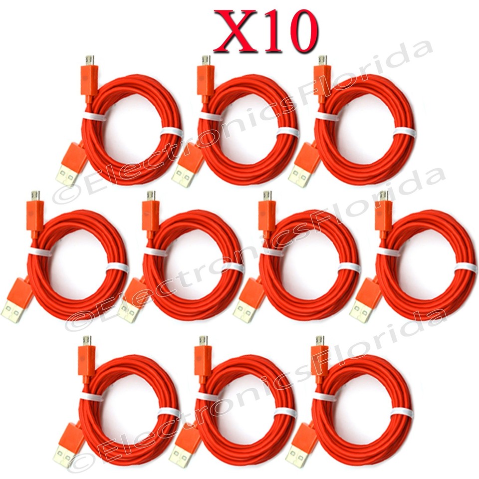 10-Pack Micro USB Data Sync & Charging Cable – 3FT, 6FT, 10FT | eBay