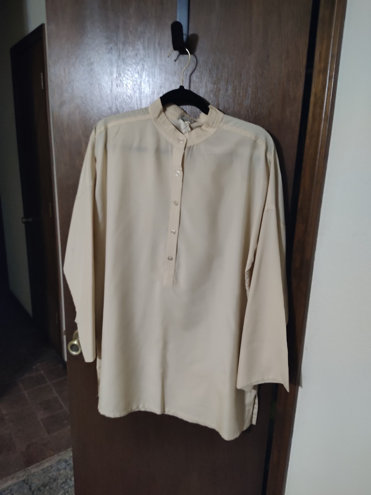 Vtg KING JAMES of CALIFORNIA Tunic 70’s Style Ivory H… - Gem