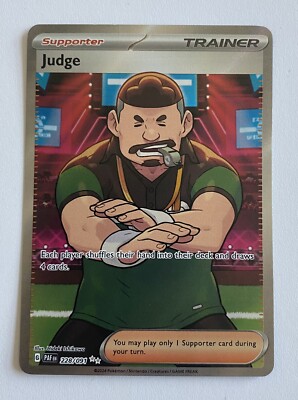 Pokemon TCG Card - Judge 228/091 - Double Rare Full Art Trainer - NM | eBay