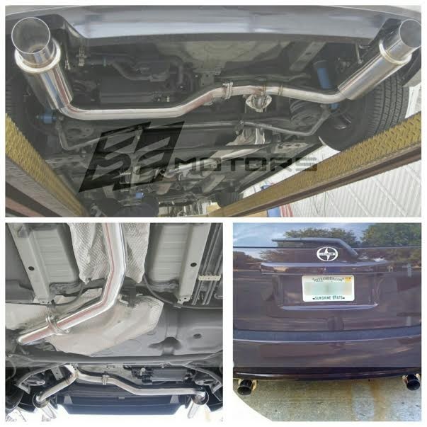 Tsudo Fireball Dual Muffler Axle-Back Exhaust for 2008-2016 Scion xB 09 ...