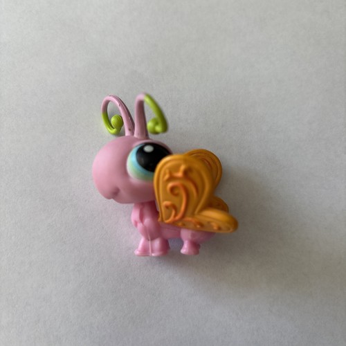 Littlest Pet Shop LPS #299 Butterfly Pink Orange Wings Blue Eye Hasbro ...