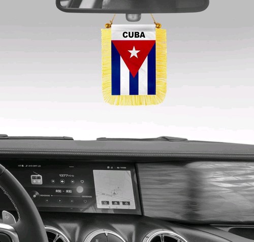 Cuba MINI BANNER FLAG GREAT FOR CAR & HOME HANGING 2 SIDED & Keychain ...