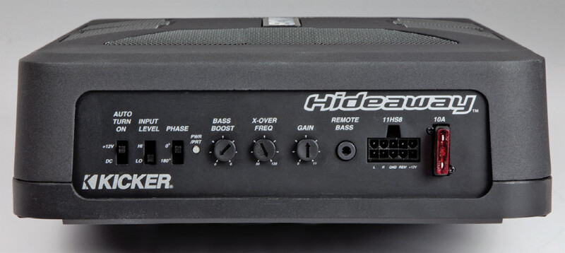 Kicker 11HS8 8" Hideaway Powered 150 Watt Subwoofer Enclosure Sub Box ...
