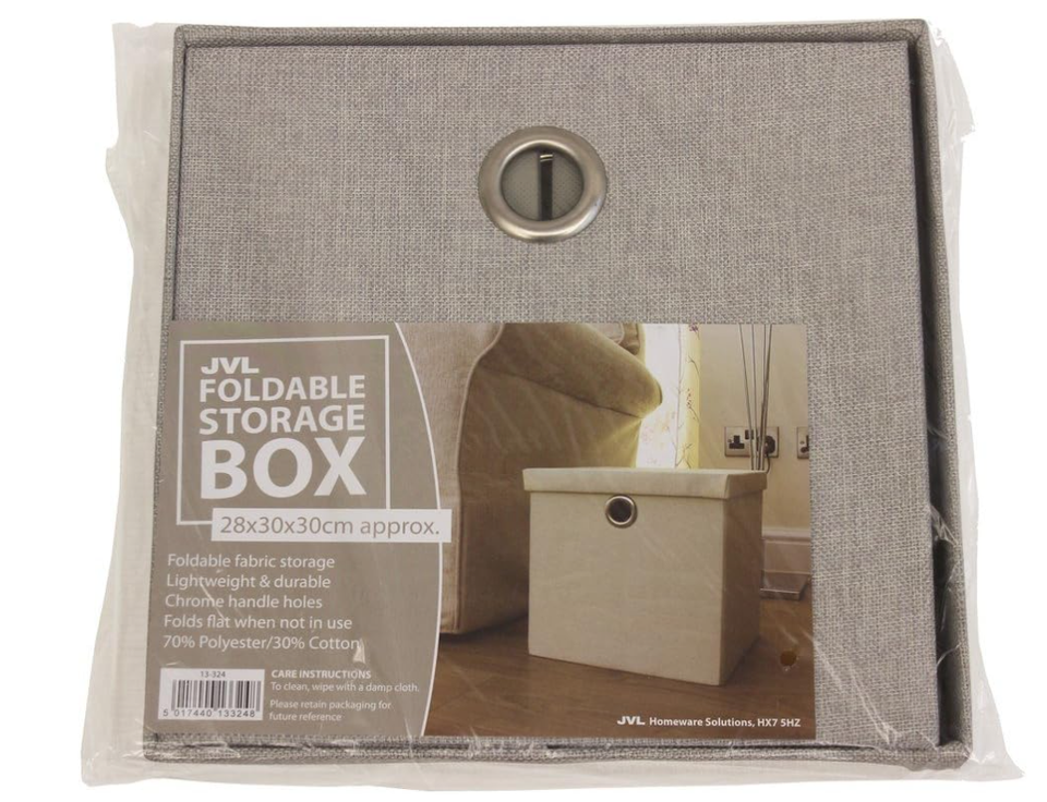JVL Foldable Storage Box 28x30x30cm | eBay UK