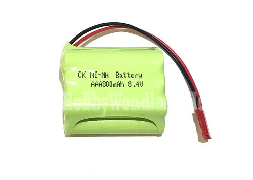 8.4V Ni-MH 800mAh AAA 7-Cell Battery JST Plug for RC Helicopter Car ...