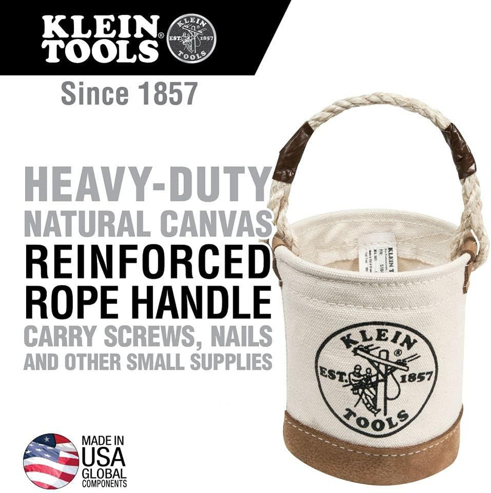 Klein Tools 5104MINI Mini Tool Bucket, Leather-Bottom Natural | eBay