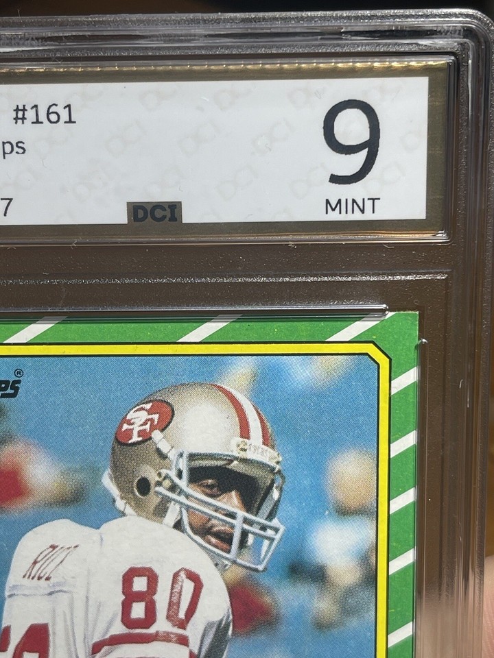 Jerry Rice Rookie Card 1986 Topps Football #161 RC Graded DCI 9 MINT | eBay
