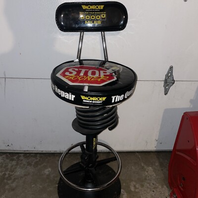 Monroe Quick-Strut counter stool with back rest | eBay