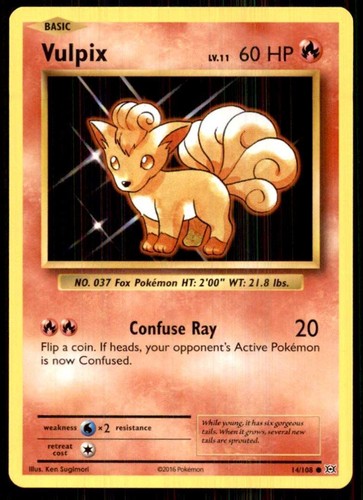 2016 Pokemon Evolutions Vulpix C #14 | eBay