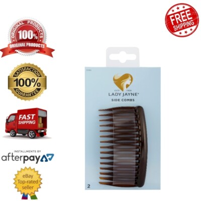 Lady Jayne Large Shell Side Combs That Grips Hair Without Snagging– 2 ...