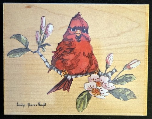Stamps Happen Wood Mounted Rubber Stamp Cardinal Red Bird Large | eBay