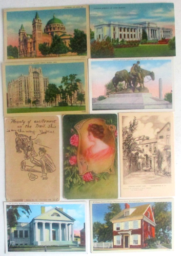 Lot of 300 Antique Mix of collectible postcards Cities landmarks ...