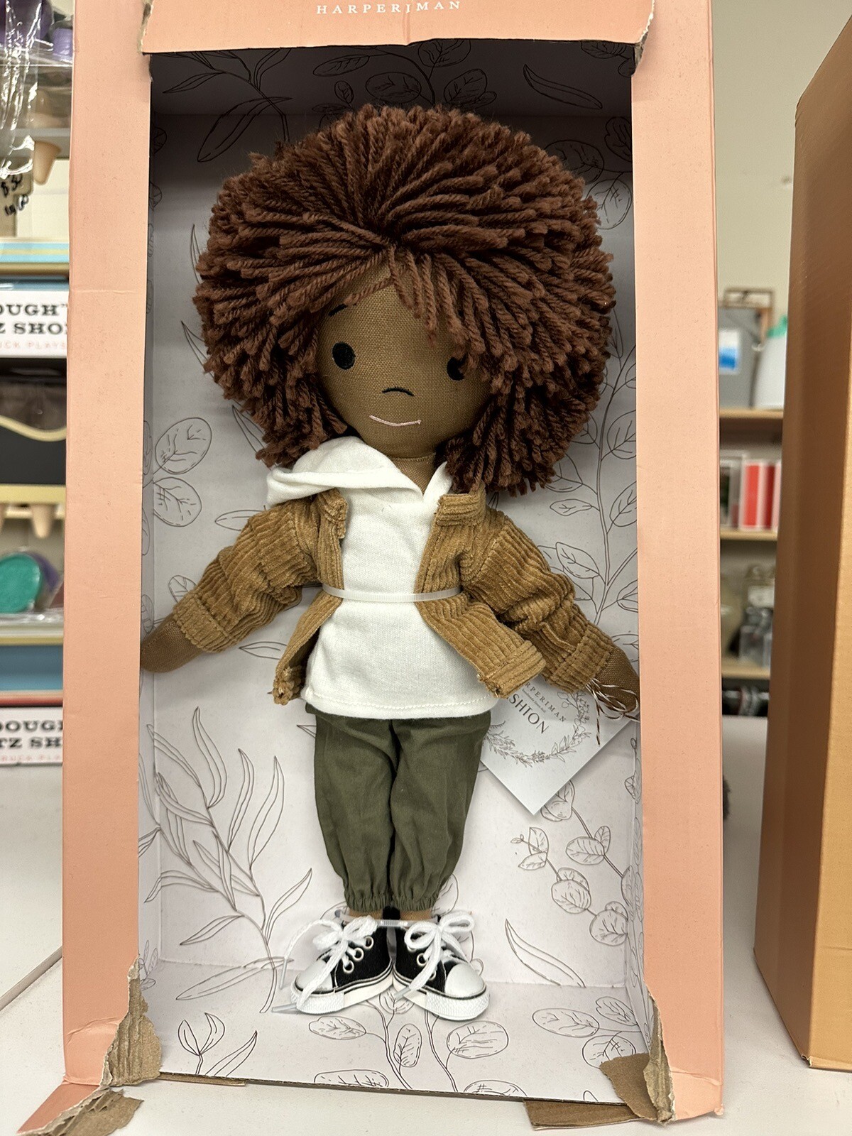 New Harperiman Handmade Linen Doll Ashton BROWN 14 Inch Plush Petite ...