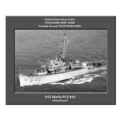 USS Marfa PCE-842 Personalized Canvas Ship Photo Print Navy | eBay