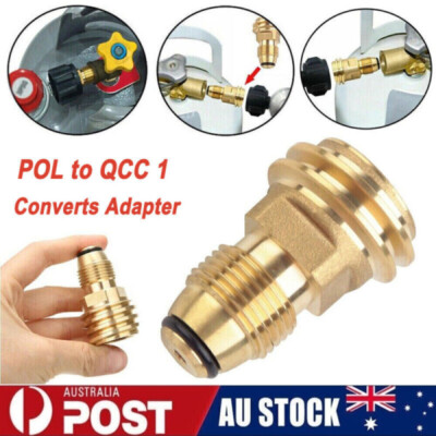 Converts Propane LP TANK POL Service Valve to QCC 1 Outlet Brass ...