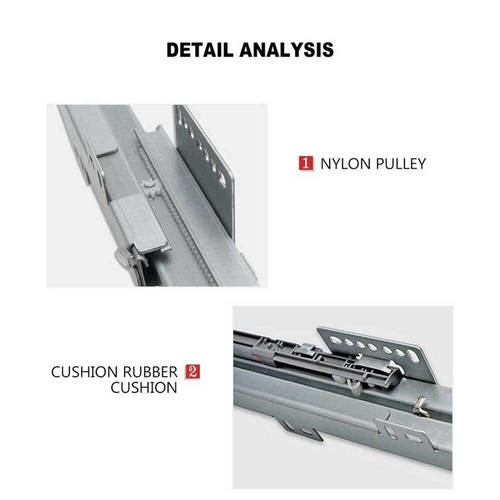 Heavy Duty Drawer Slide Sliding Bearing Guide Rail Push-pull Track ...