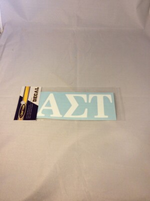 Alpha Sigma Tau Sorority White Car Letters-New! | eBay