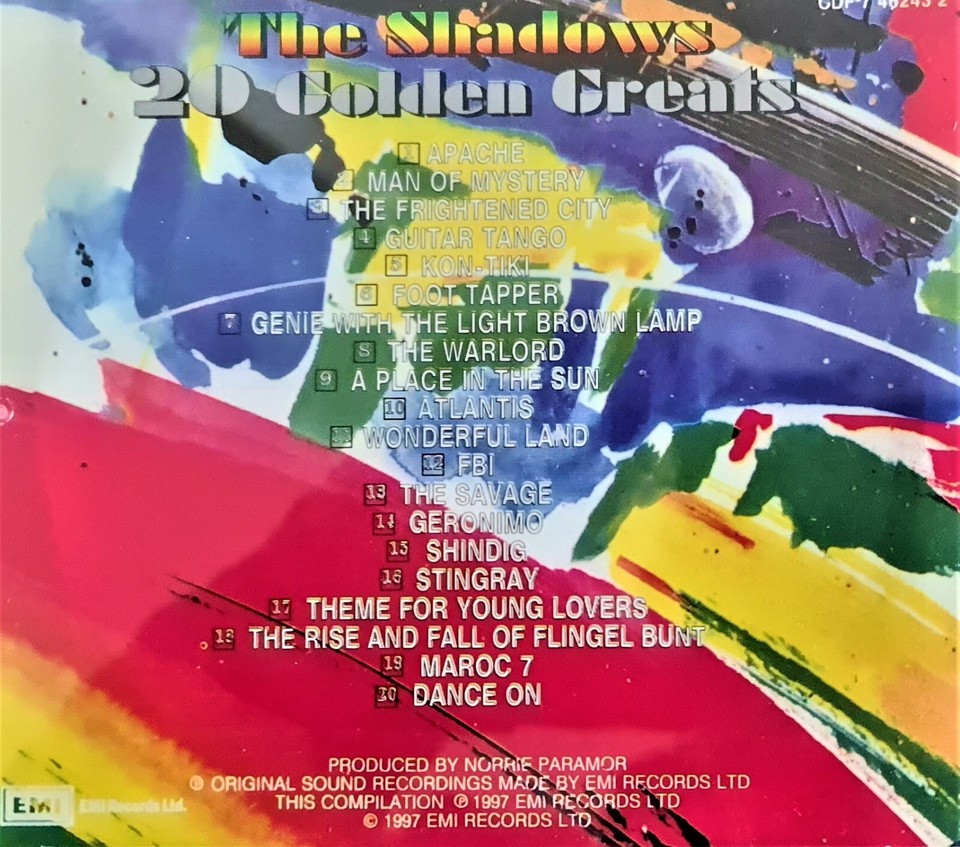 THE SHADOWS " THE SHADOWS 20 GOLDEN GREATS " RARE EMI EDITION CD | eBay