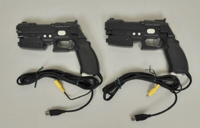 PS2 GUNCON 2/2Gun Controllers+2Cable Playstation2 USED From Japan Free ...