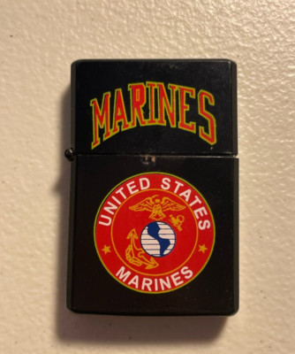 USMC Marines Lighter black Lighter United States USA Logo Marine Corps ...