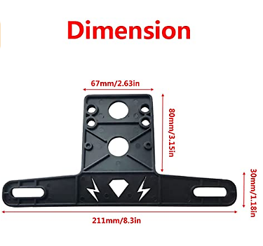 LED License Plate Tag Bracket Holder Mount For A/UTV Ranger RZR ...