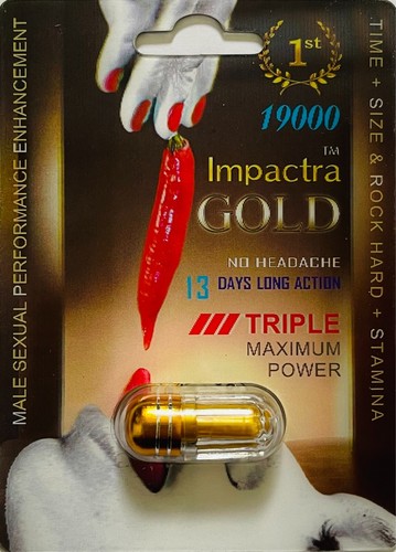 (5 Packs) Impactra Gold 19000 Super Male Enhancer Capsule | eBay