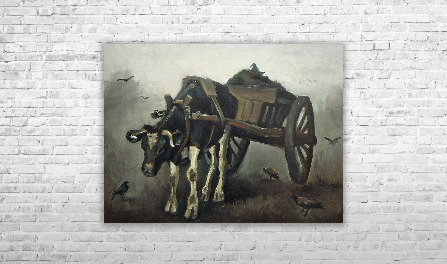 Vincent van Gogh, Cart with a Black Ox, 1884 Hand Painted Canvas Oil ...