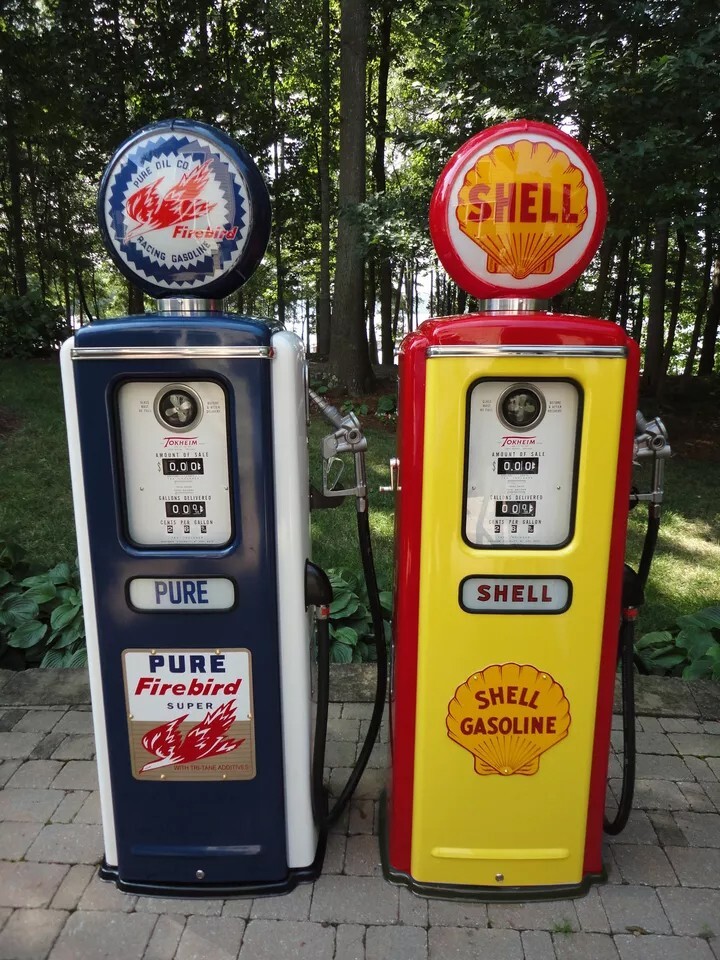 SHELL OIL CO MODEL 39 TOKHEIM FULL SIZE GAS PUMP-VINTAGE PETROLIANA ...