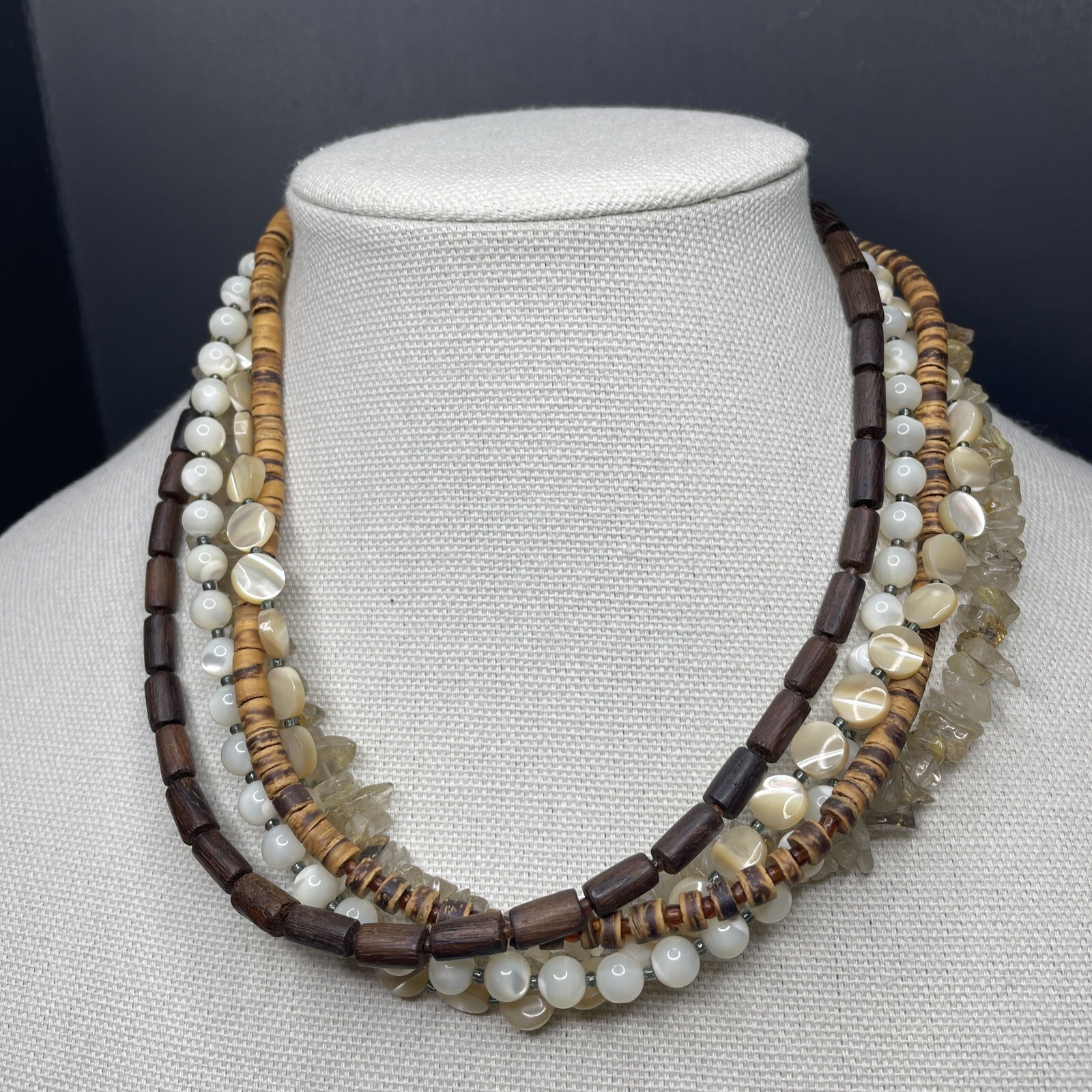 Silpada Sterling Multi- Strand Shell Crystal MOP and … - Gem