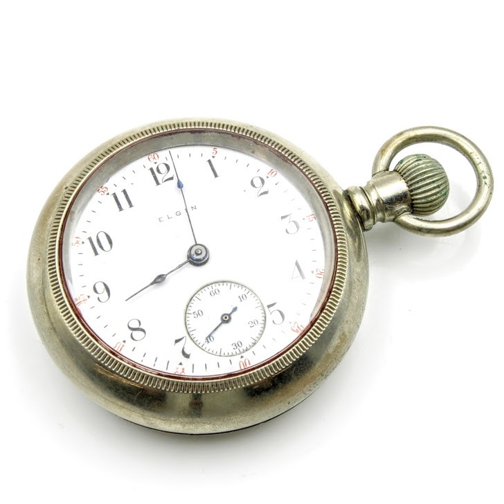 1885-1913 Elgin 16-18s 7-17j Hunter Key Wind Pocket Watches Lot of 4 # ...