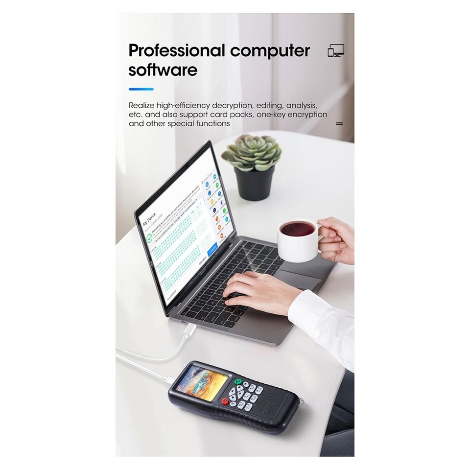 Card Reader Writer RFID Copier X100 USB Port Access Card Programmer4729 ...