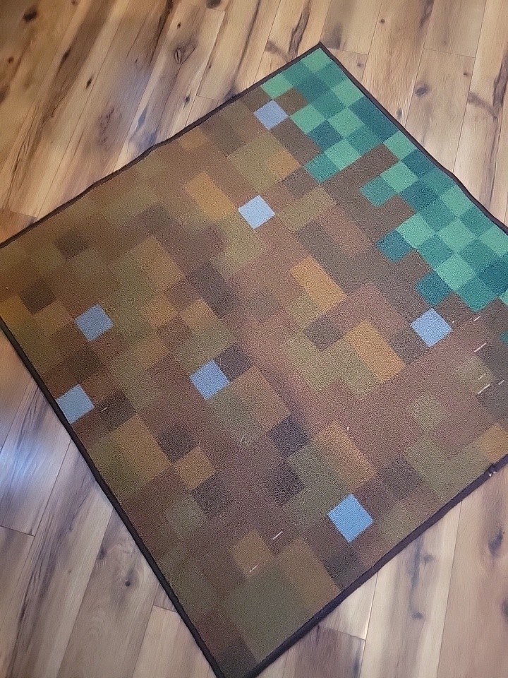 Minecraft Rug Grass Block Size 39x39 Non-Slip Floor Mat | eBay