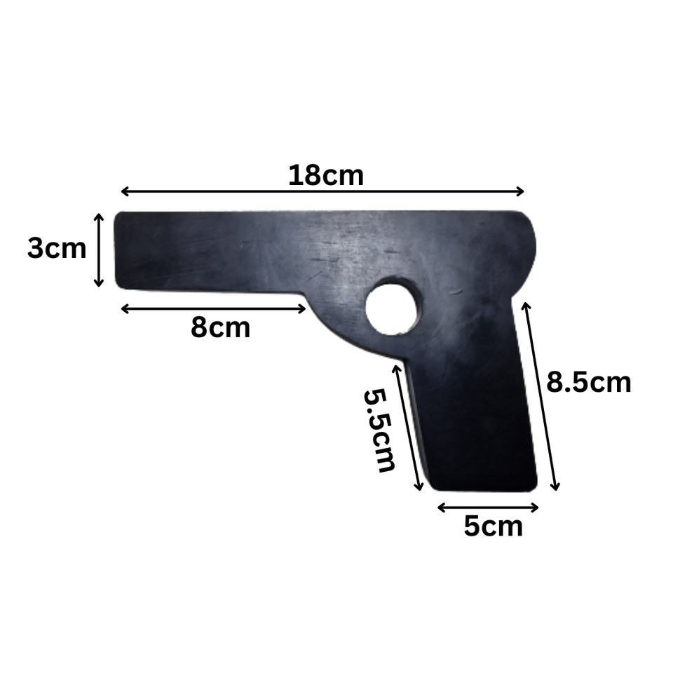 Martial Art Self Defence Training Gun, Rubber Pistol, Unbreakable Fake ...