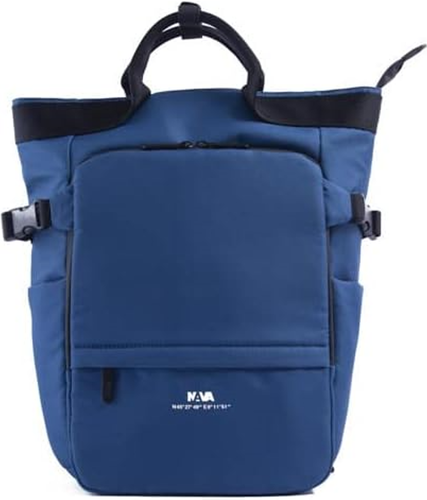 NAVA Design Explorer Tote Backpack In Atlantic Blue Two Front Pockets ...