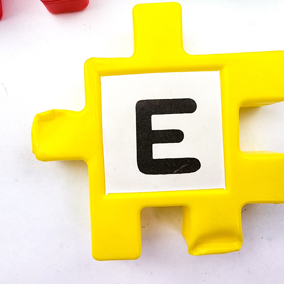 Vintage Hollow Plastic Interlocking Blocks Alphabet Missing N Made in ...